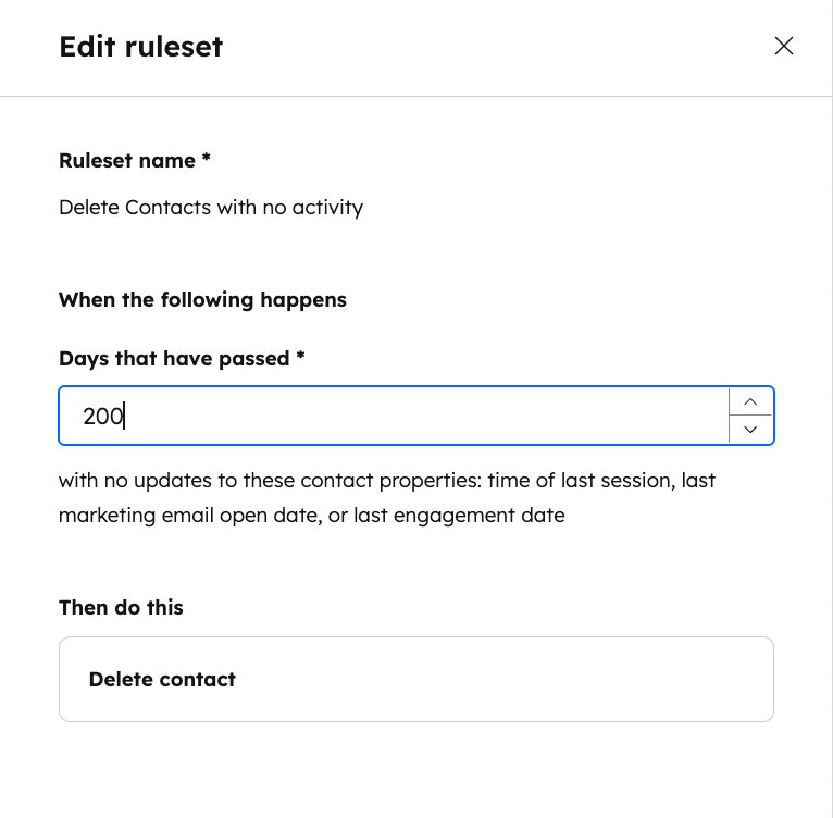 Manage Data Retention Policy Settings For Inactive Contacts